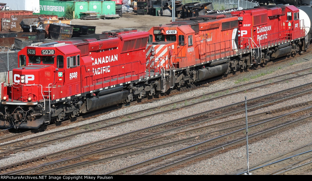 CP 5038, CP 6069, CP 2237 at the BNSF Northtown Yard